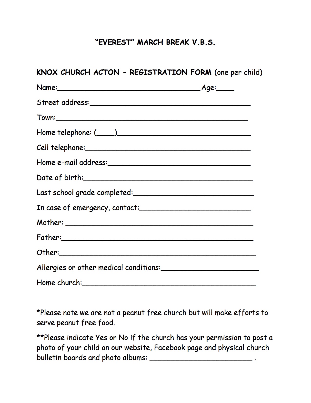 Vbs 2016 Knox Presbyterian Church Acton Ontario